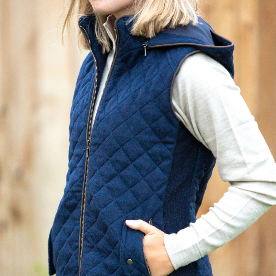 Women's Alpaca Vest - Stylish, Fitted Lined, Removable Hood - Alpacas ...