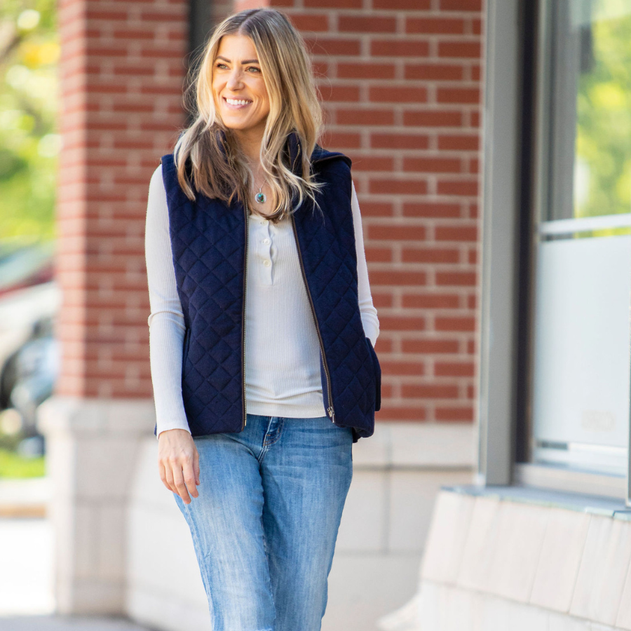 Women's Alpaca Vest - Stylish, Fitted Lined, Removable Hood - Alpacas ...