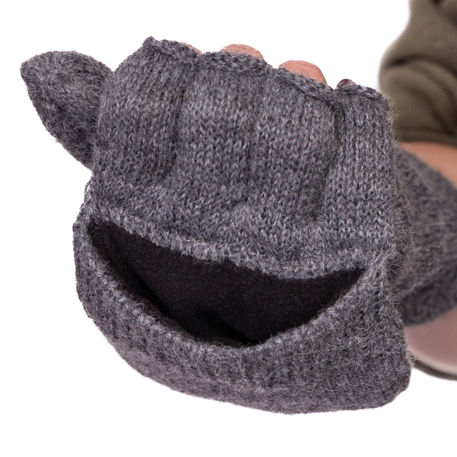 Lightweight Alpaca Gloves Flip Mittens - Alpacas of Montana