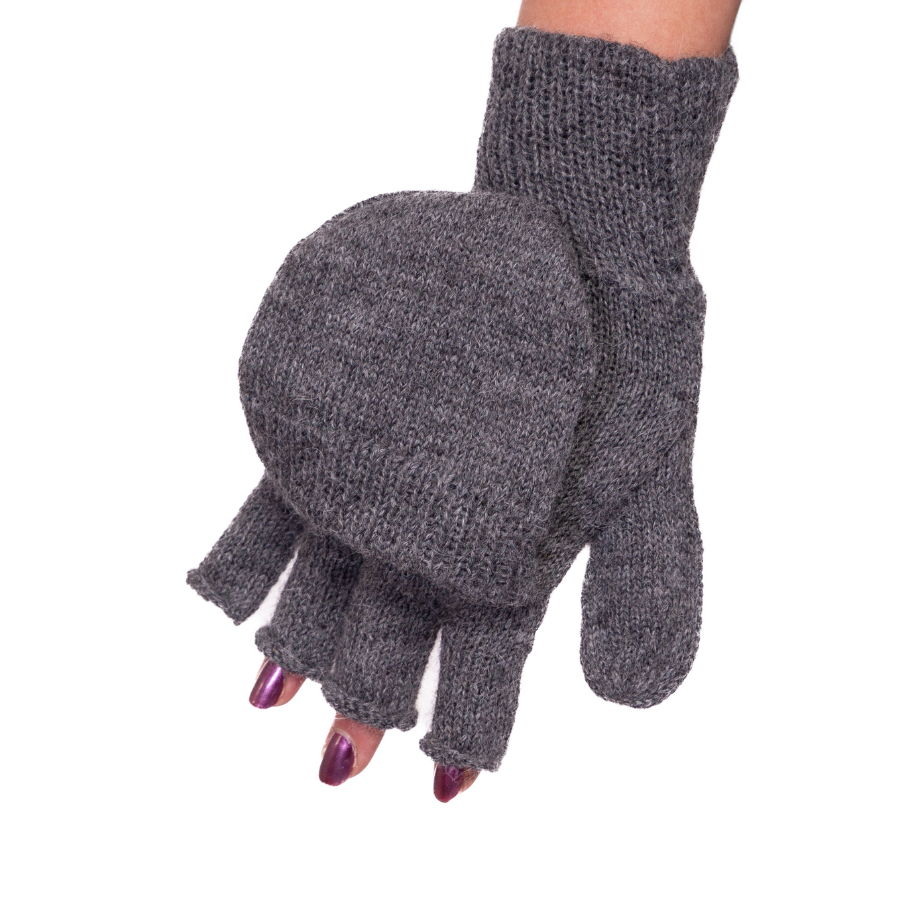 Lightweight Alpaca Gloves Flip Mittens - Alpacas of Montana