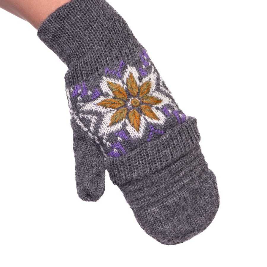 Lightweight Alpaca Gloves Flip Mittens - Alpacas of Montana