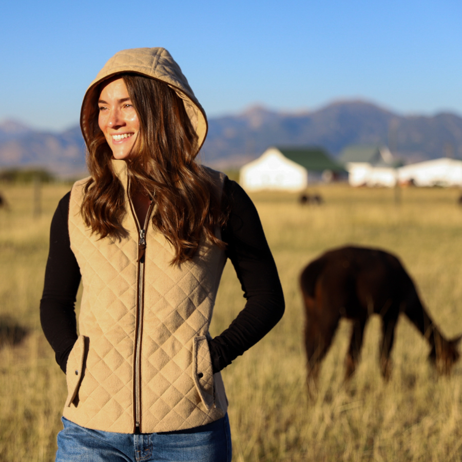 Women's Alpaca Vest - Stylish, Fitted Lined, Removable Hood - Alpacas ...
