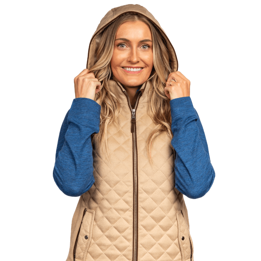 Women's Alpaca Vest - Stylish, Fitted Lined, Removable Hood - Alpacas ...