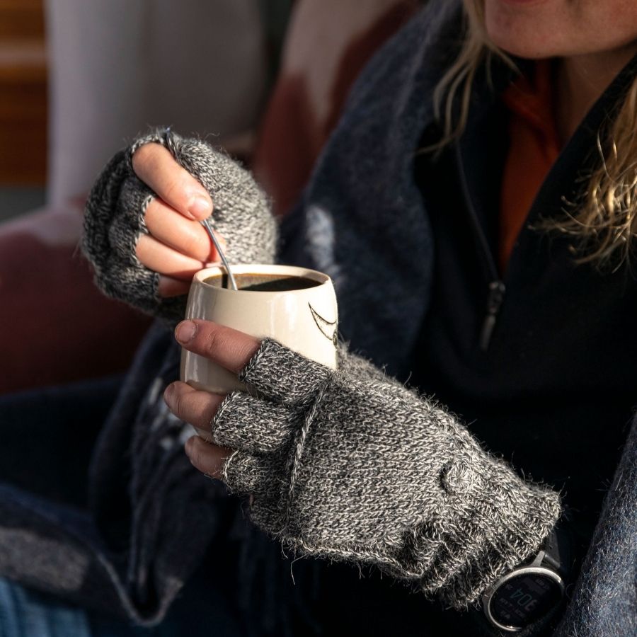 Lightweight Alpaca Gloves Flip Mittens - Alpacas of Montana