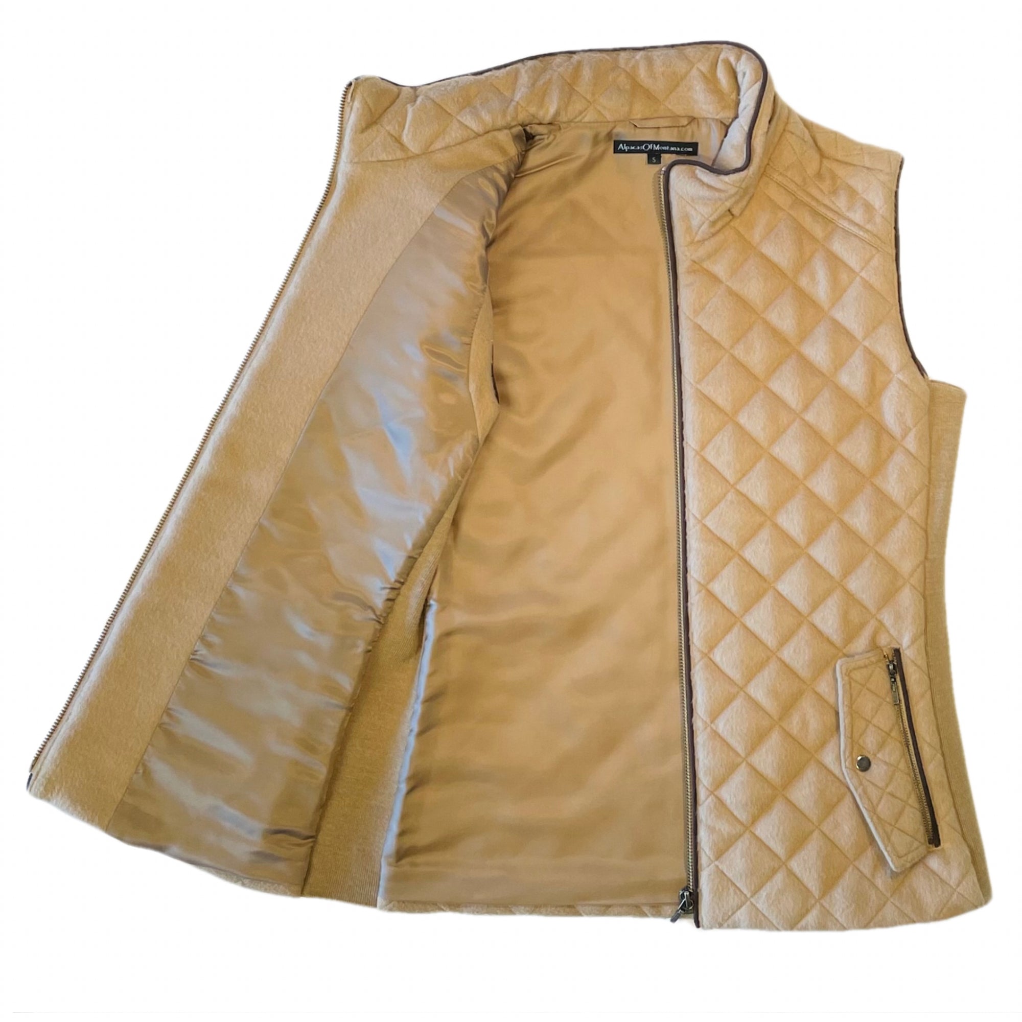 Women's Alpaca Vest - Stylish, Fitted Lined, Removable Hood - Alpacas ...